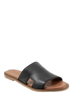 BUENO Hendrix Leather Slide Sandal - Black