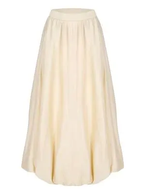PRIME OF LIME Prime Of Lime Lizzie Midi Bubble Skirt Ivory