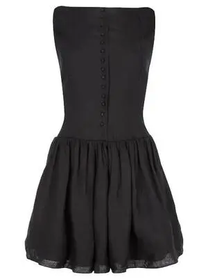 PRIME OF LIME Ana Maria Mini Dress - Black