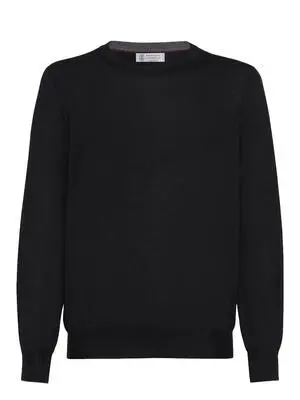 Brunello Cucinelli Lightweight Crew-neck Sweater - Black