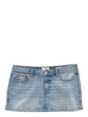 COTTON ON Micro Low Denim A-Line Skirt Vision Blue