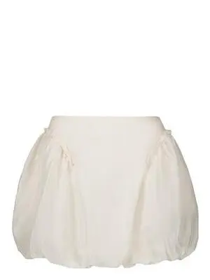 SAEMDI Bubble Mini Skirt - Cream