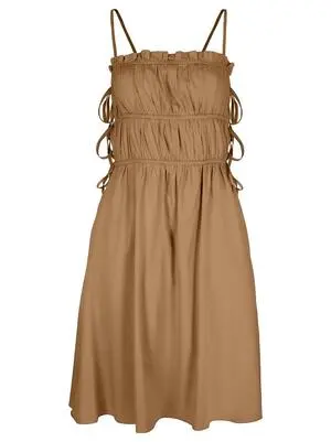 PRIME OF LIME Ines Midi Dress - Brown
