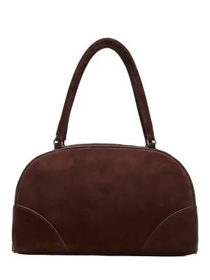 REFORMATION Arianna Leather Bowling Bag - Brown