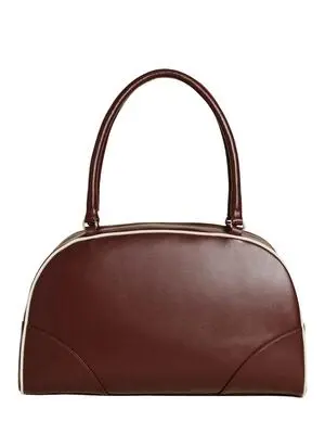 REFORMATION Arianna Leather Bowling Bag Red