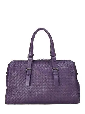 Bottega Veneta Intrecciato Leather Montaigne Handbag - Purple