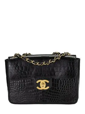 CHANEL Alligator Half Flap Jumbo