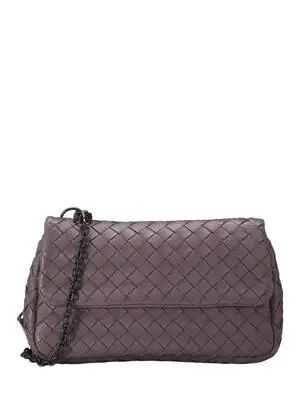 Bottega Veneta Intrecciato Leather Crossbody - Purple