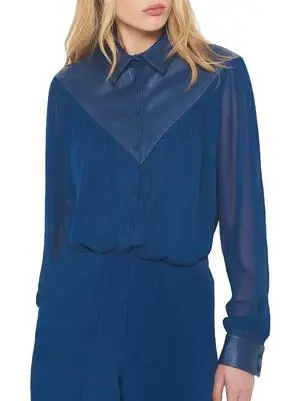 AS By DF Jenna Blouse - Navy Blue