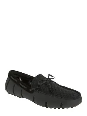 Swims Woven Driving Loafer - Black