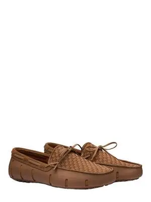 Swims Woven Driving Loafer - Nut