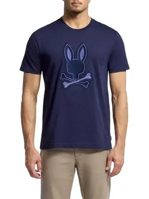 Psycho Bunny New Castle Embroidered T-shirt - Evening Blue