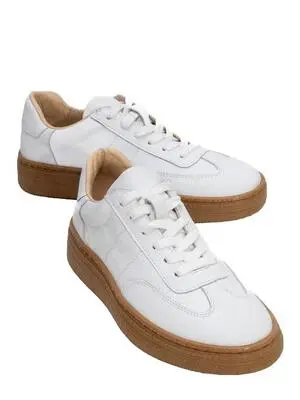 FOREVER & ALWAYS SHOES Fyore Leather Sneakers White Leather