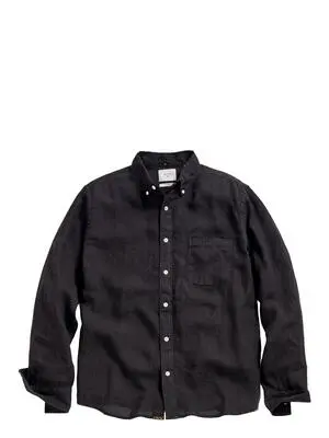 Billy Reid Tuscumbia Linen Button-down Shirt - Black