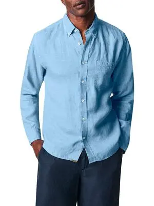 Billy Reid Tuscumbia Linen Button-down Shirt - French Blue