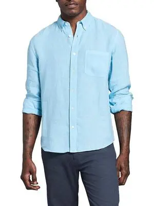 Billy Reid Tuscumbia Linen Button-down Shirt - Sky Blue