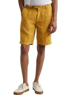 Massimo Alba Alaccia Pleated Bermuda Shorts - Mostarda