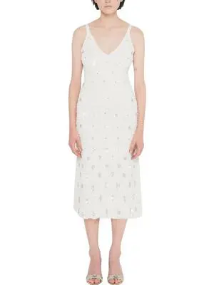 AS By DF Monte Carlo Midi Dress - White