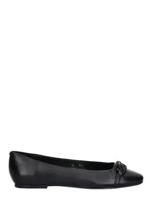 Dkny Logo-plaque Ballerina Shoes - Black