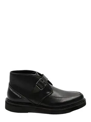 Karl Lagerfeld Leather Boots - Black