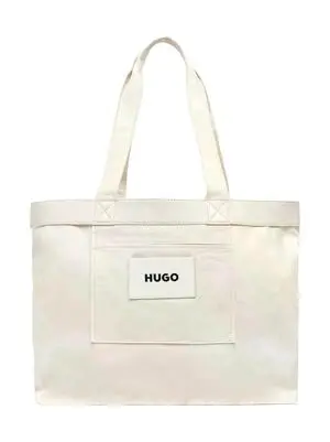 Hugo Canvas Tote Bag - Neutrals