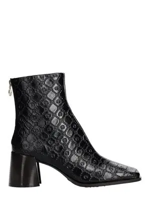 MARINE SERRE 70mm Embossed Ankle Boots - Black