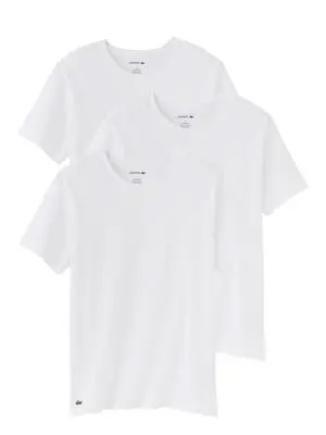 Lacoste Cotton Undershirt Crew Tee 3 Pack - White
