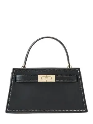 Tory Burch Lee Radziwill Petite Top Handle Bag - Black