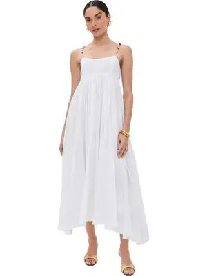 AZLEE Rachel Midi Dress - White