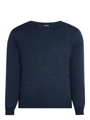 Kiton Cashmere And Linen Crewneck Sweater - Blue