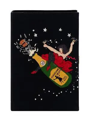 OLYMPIA LE-TAN Starry Night Spectacular Book Clutch Black