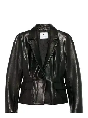 MARINE SERRE Leather Jacket - Black