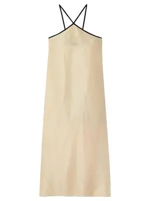LIBEROWE Helena Linen-blend Midi Dress - Neutrals
