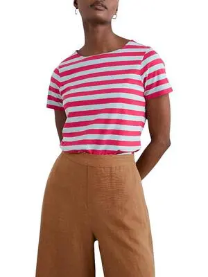 SEASALT CORNWALL Sailor T-Shirt Scallion Raspberry