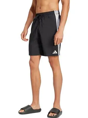 Adidas 3-stripes 8-inch Swim Shorts - Black / White