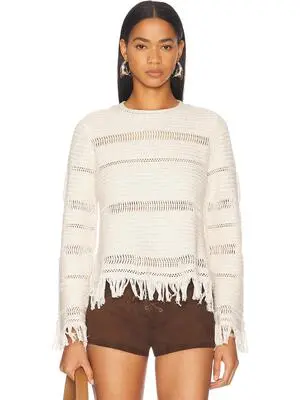 Isabel Marant Azilis Crochet Knit Sweater - Ecru
