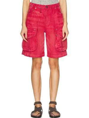 R13 Multi Pocket Baggy Short - Vivid Red