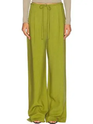 RÓHE Relaxed Drawstring Trousers - Garden Green