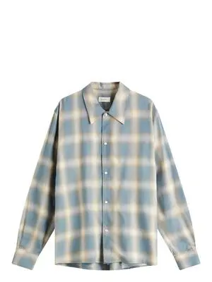 SECOND / LAYER Relaxed Check Shirt - Blue