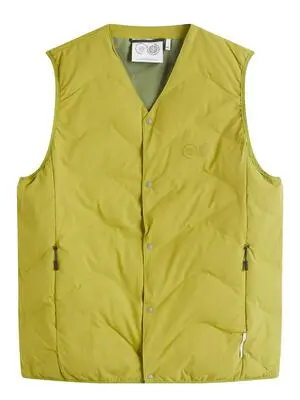 PURPLE MOUNTAIN OBSERVATORY Waves Quilted Gilet - Olive