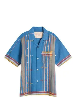 KARDO Ayo Embroidered Vacation Shirt - Blue