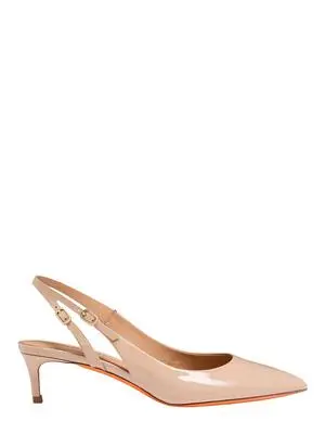 SANTONI Patent Leather Slingback Heel