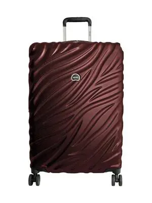 DELSEY PARIS Alexis Hardside 25-inch Checked Expandable Spinner Luggage - Burgundy