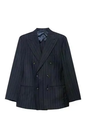 BARBA NAPOLI Striped Blazer - Blue