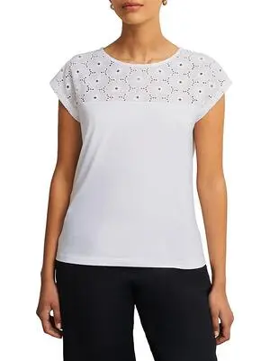 HOBBS LONDON Thea Broderie Top - White