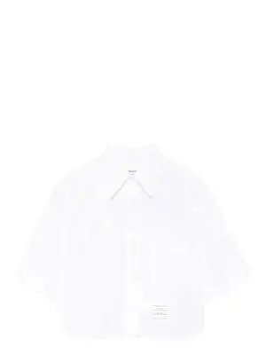 Thom Browne Cropped Poplin Shirt - White