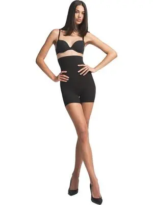 SKIMS Sheer Seamless High Waisted Mid Thigh Short - Onyx