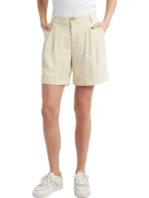 Wit & Wisdom Skyrise High-waist Pleated Shorts - Frosty Lemon