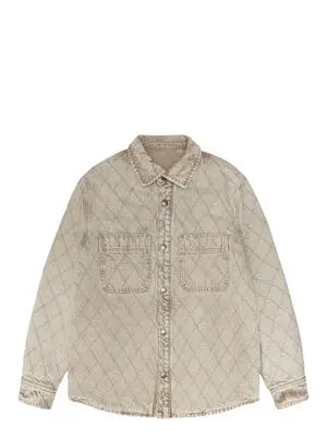 StÜssy Quilted Denim Shirt 'vintage Washed - Cream