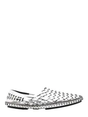 SAINT LAURENT Saint Laurent Neil Woven Metallic Loafers